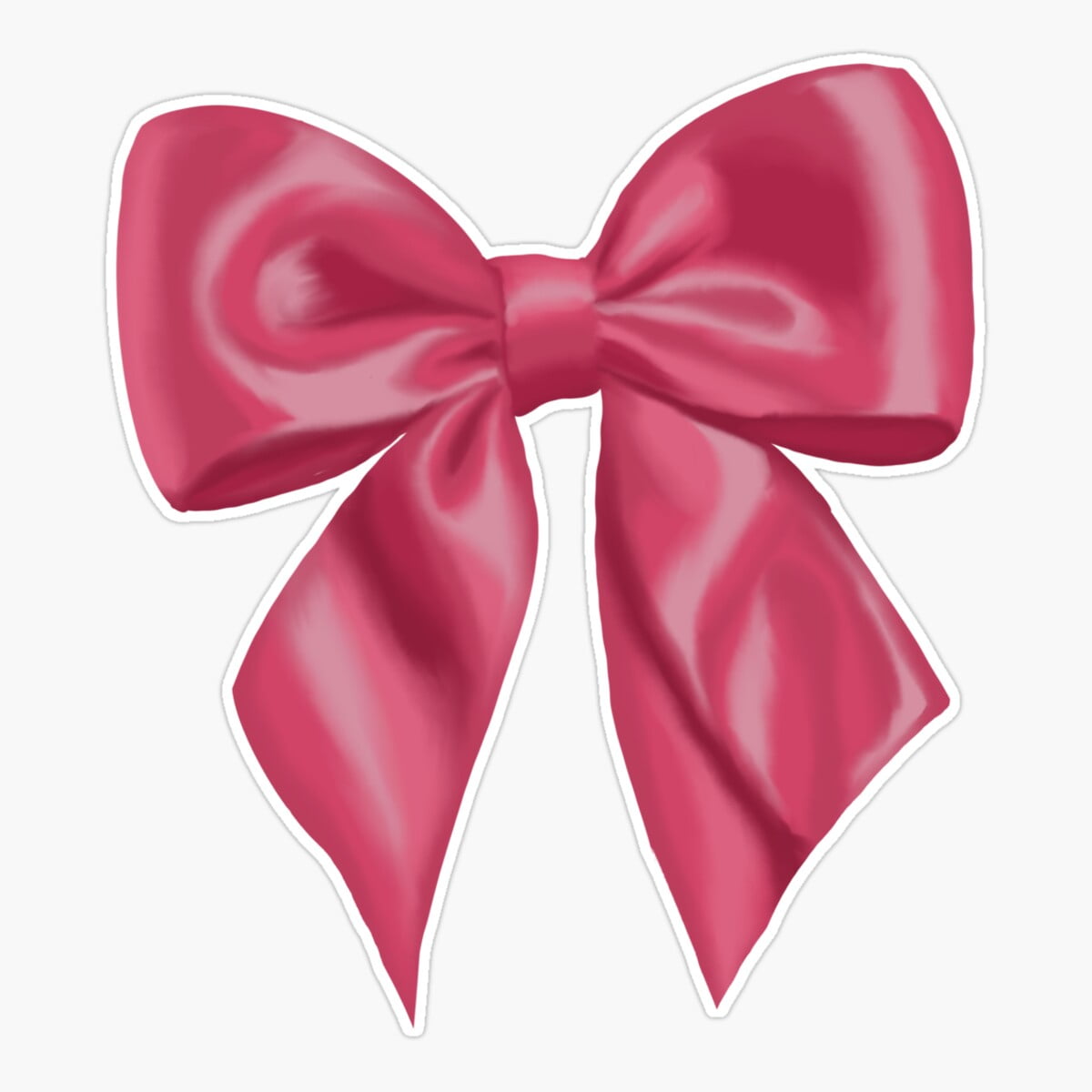 Maneki Cute Pink Bow – Aesthetic Girly Ribbon Design Er, Phone Decal ...