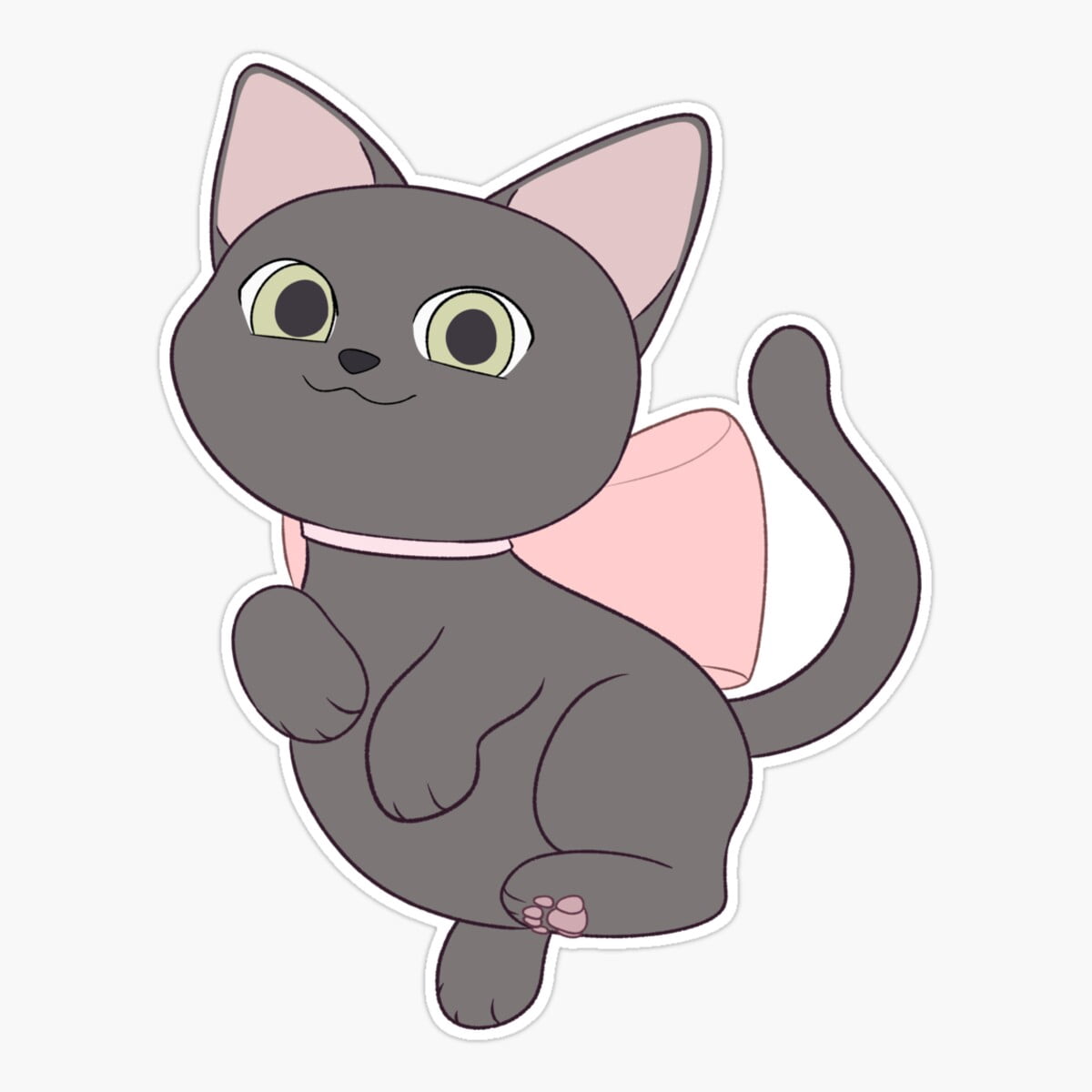 Maneki Cute Pink Bow Cat er - Walmart.com