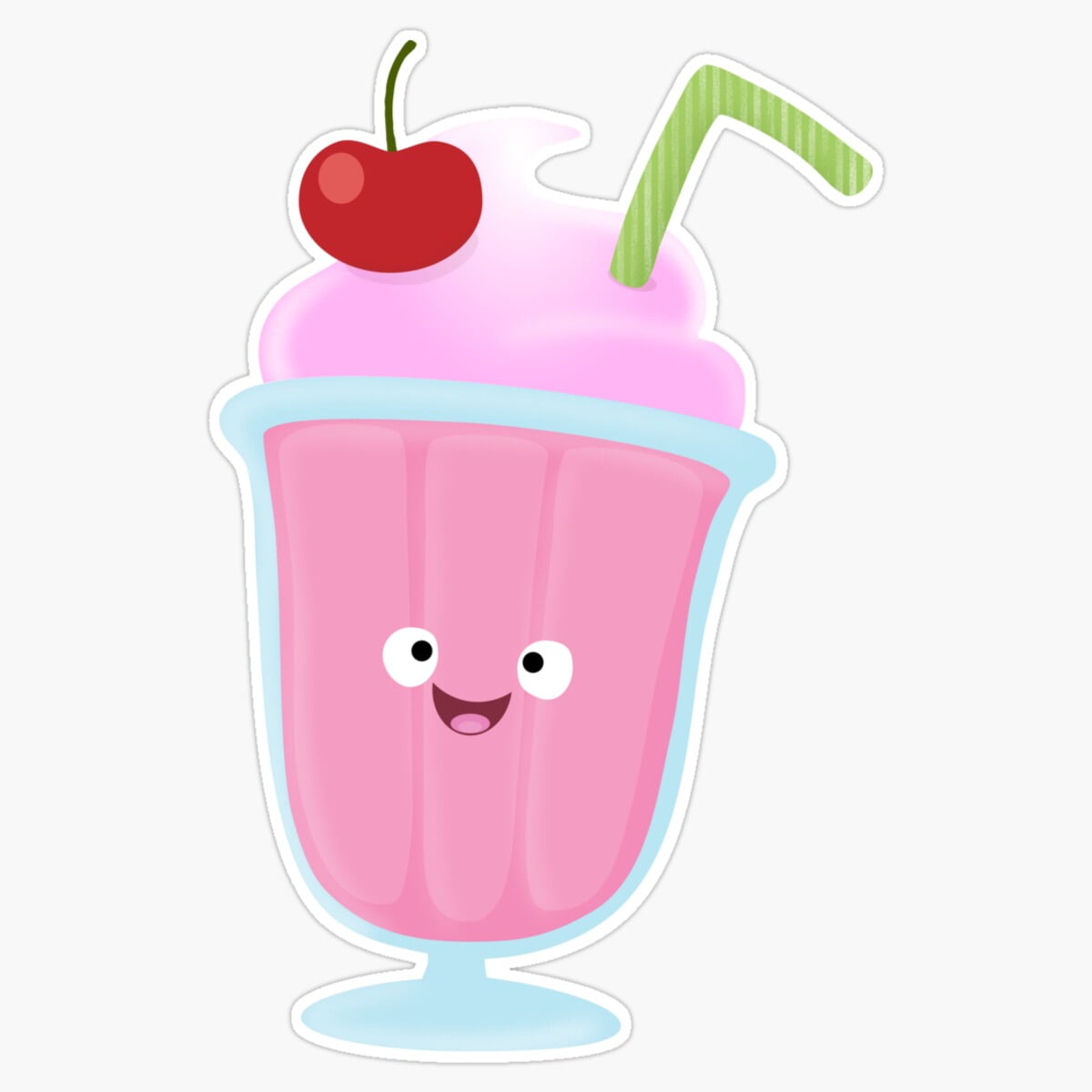 Maneki Cute Strawberry Ice Cream Sundae Cartoon Er, Phone Decal Water ...