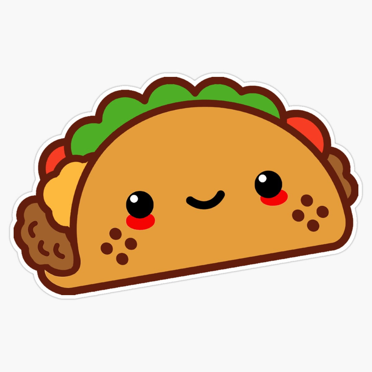 Maneki Cute Taco Er, Phone Decal Water Bottle Stickers Car Decals ...