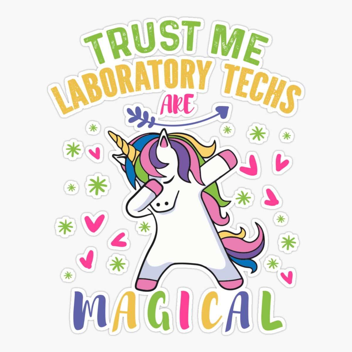 Maneki Cute Unicorn Laboratory Technician Gift Er, Phone Decal Water ...