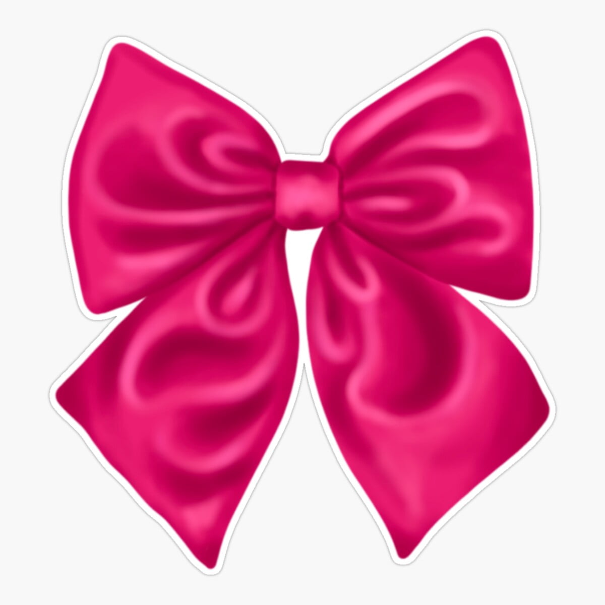 Maneki Cute burdy pink satin ribbon bow er,Phone Decal Water Bottle ...