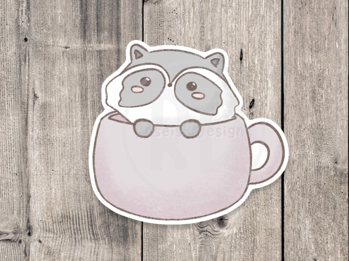 Maneki Cute raccoon er, kawaii, water bottle er, laptop er, raccoon ...