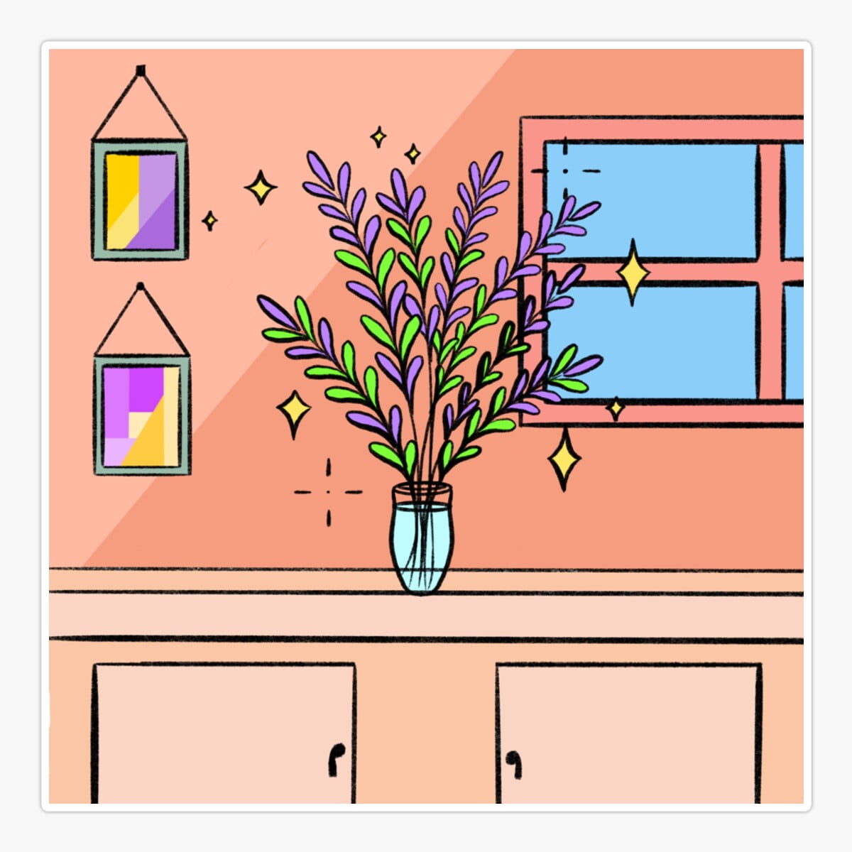 Maneki Cutesy Kitchen Sticker, Phone Decal Water Bottle Stickers Car ...