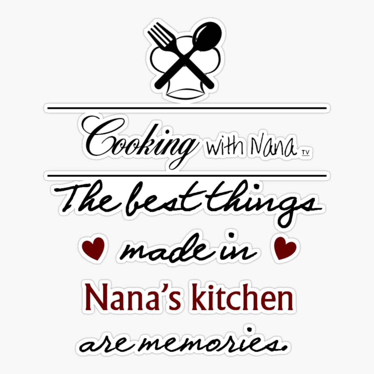 Maneki Cwn 1004 Cooking With Nana Tv Sticker, Phone Decal Water Bottle ...
