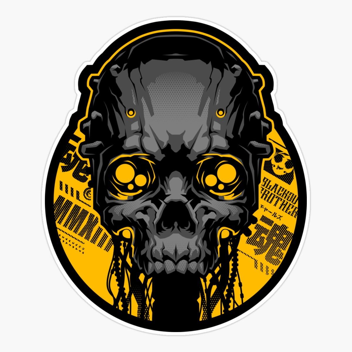 Maneki Cyber Skull Er, Phone Decal Water Bottle Stickers Car Decals ...