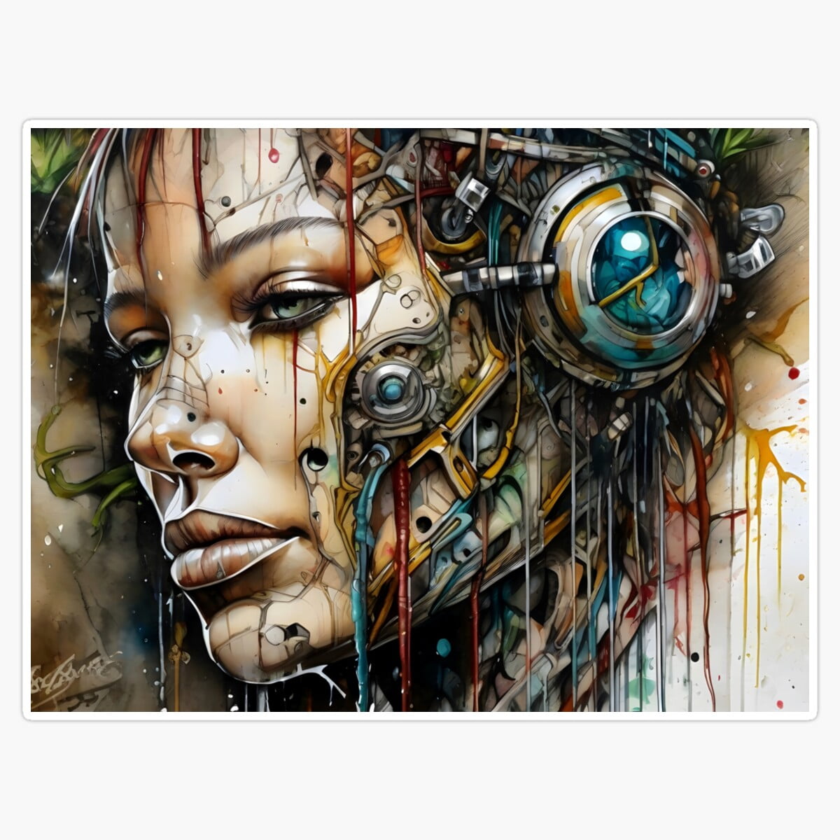 Maneki Cyborg #30 Er, Phone Decal Water Bottle Stickers Car Decals ...