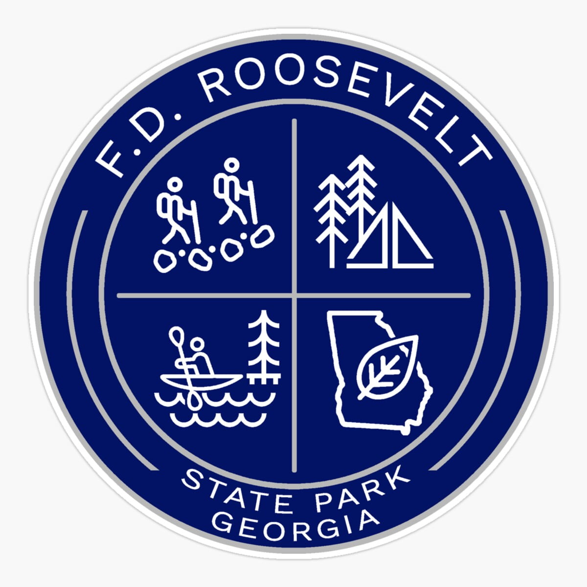 Maneki .D. Roosevelt State Park Heraldic Logo Er, Phone Decal Water ...