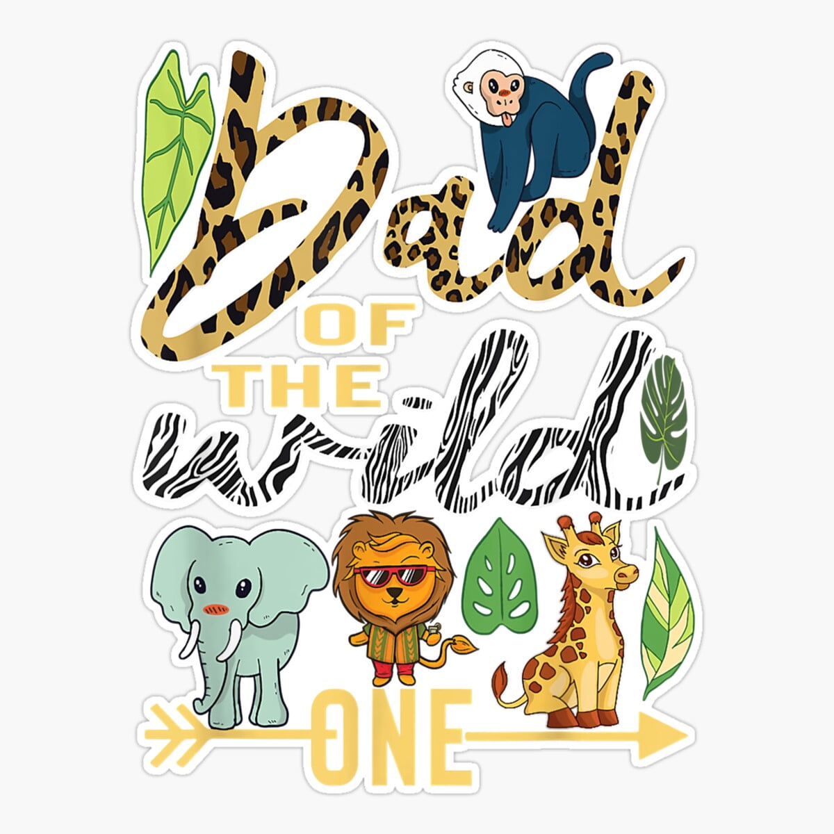 Maneki Dad Of The Wild One Zoo Theme Birthday Safari Jungle Animal Er ...