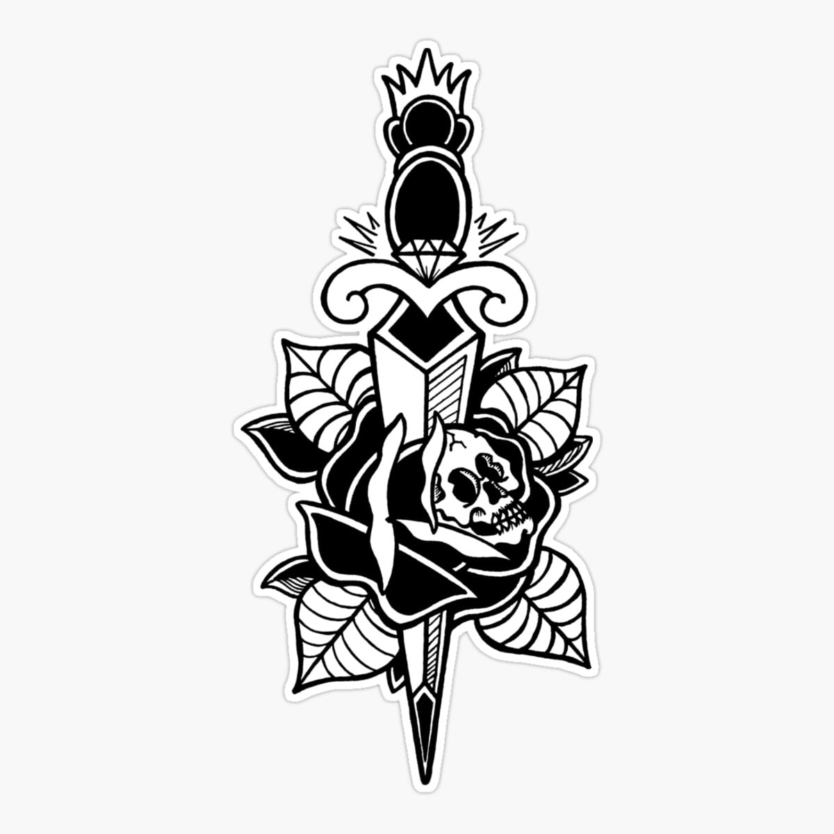 Maneki Dagger Rose Reaper Er, Phone Decal Water Bottle Stickers Car ...