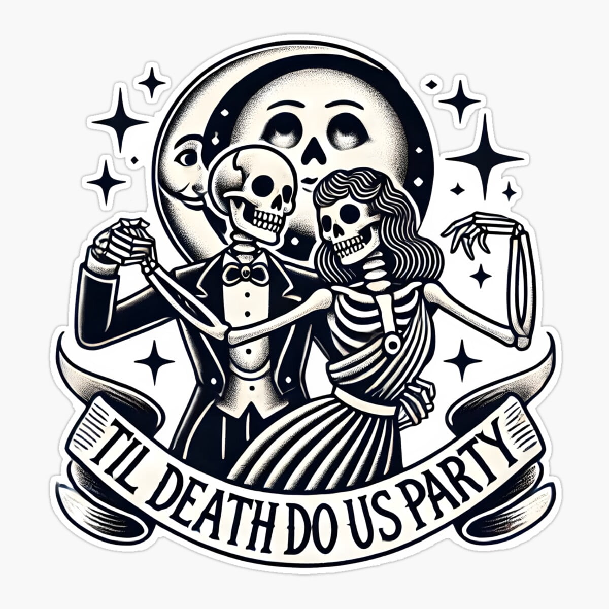Maneki Dancing Skeletons Drawing - Til Death Do Us Party Er, Phone ...