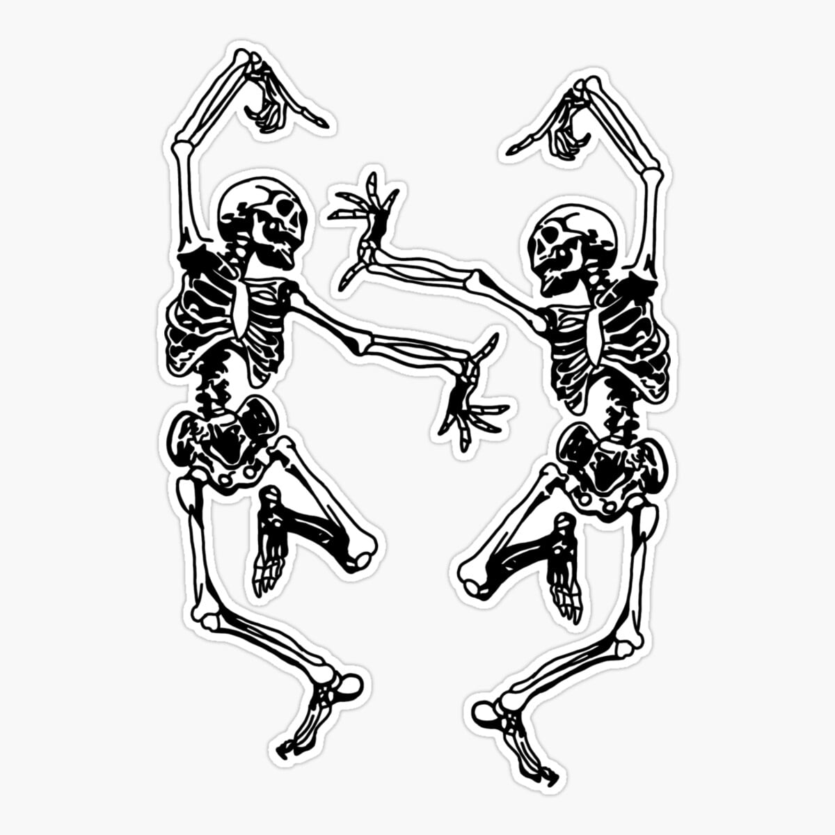 Maneki Dancing Skeletons Er, Phone Decal Water Bottle Stickers Car ...