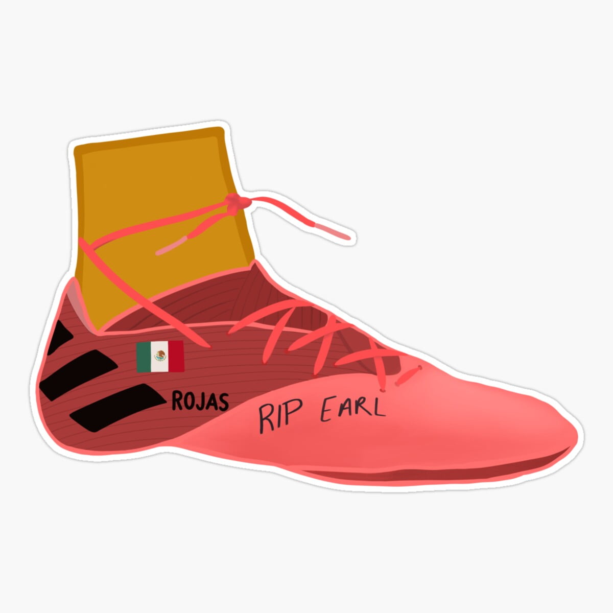 Maneki Dani Rojas Cleats - Rip Earl Sticker, Phone Decal Water Bottle ...