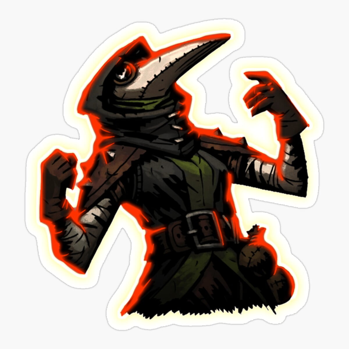 Maneki Darkest Dungeon Plague Doctor Er, Phone Decal Water Bottle ...