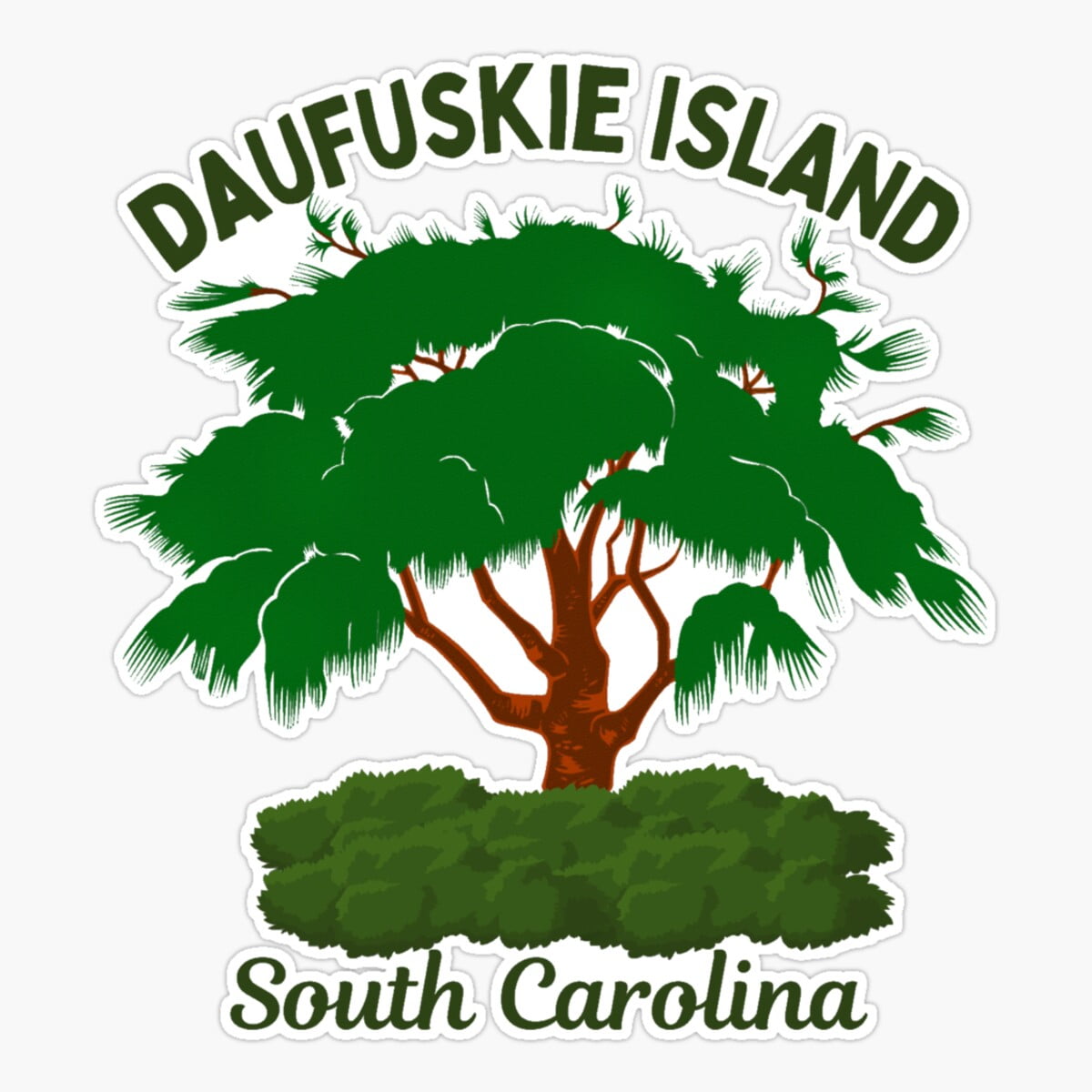 Maneki Dauuskie Island South Carolina, Dark Green Text- Vacation ...