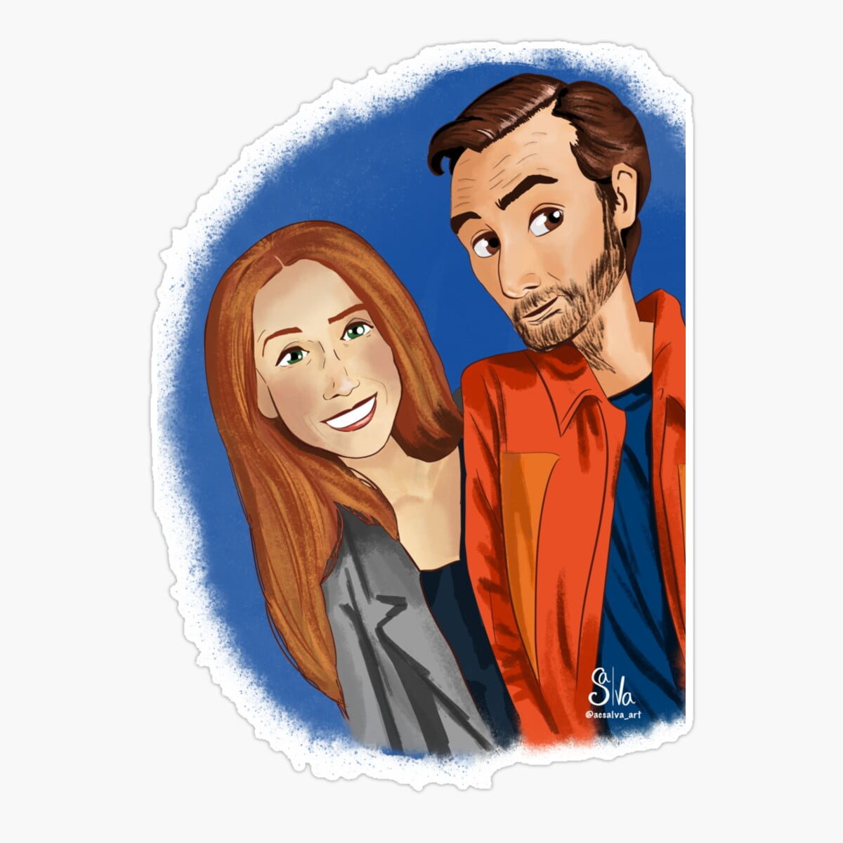 Maneki David Tennant And Catherine Tate Er, Phone Decal Water Bottle ...