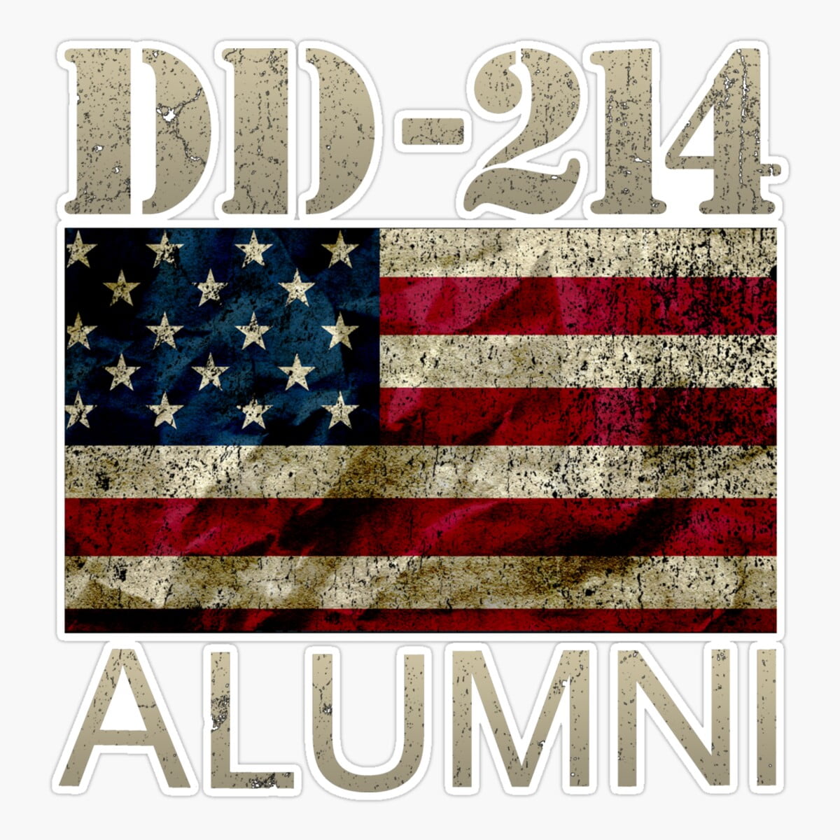 Maneki Dd-214 Alumni Military Veteran Vintage American Flag Er, Phone ...