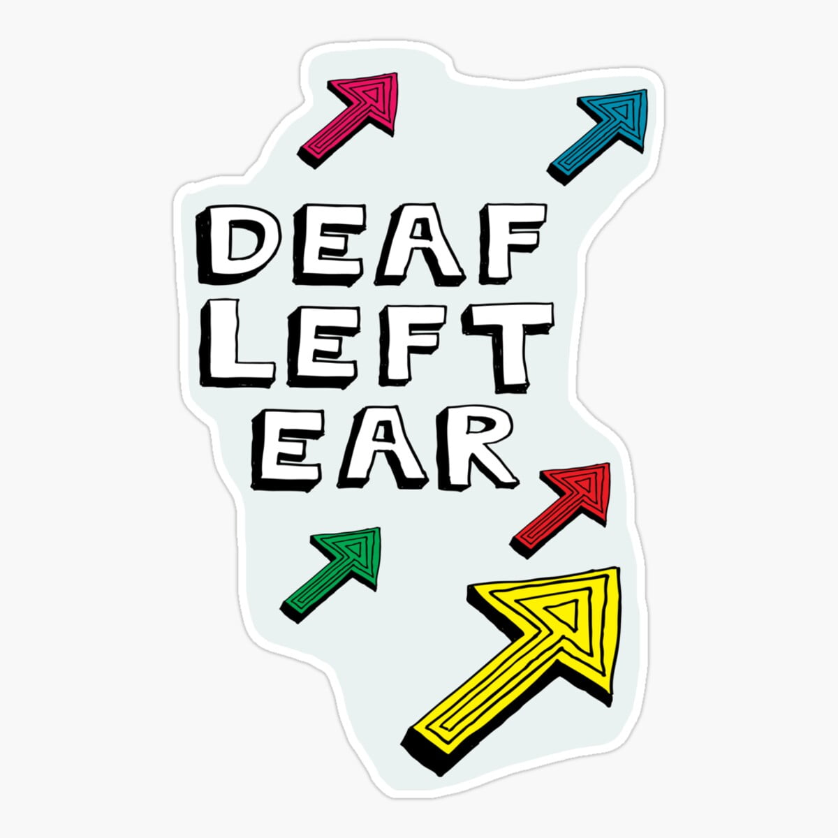Maneki Deaf In Left One Sided Deafness Hard Of Hearing Er, Phone Decal ...