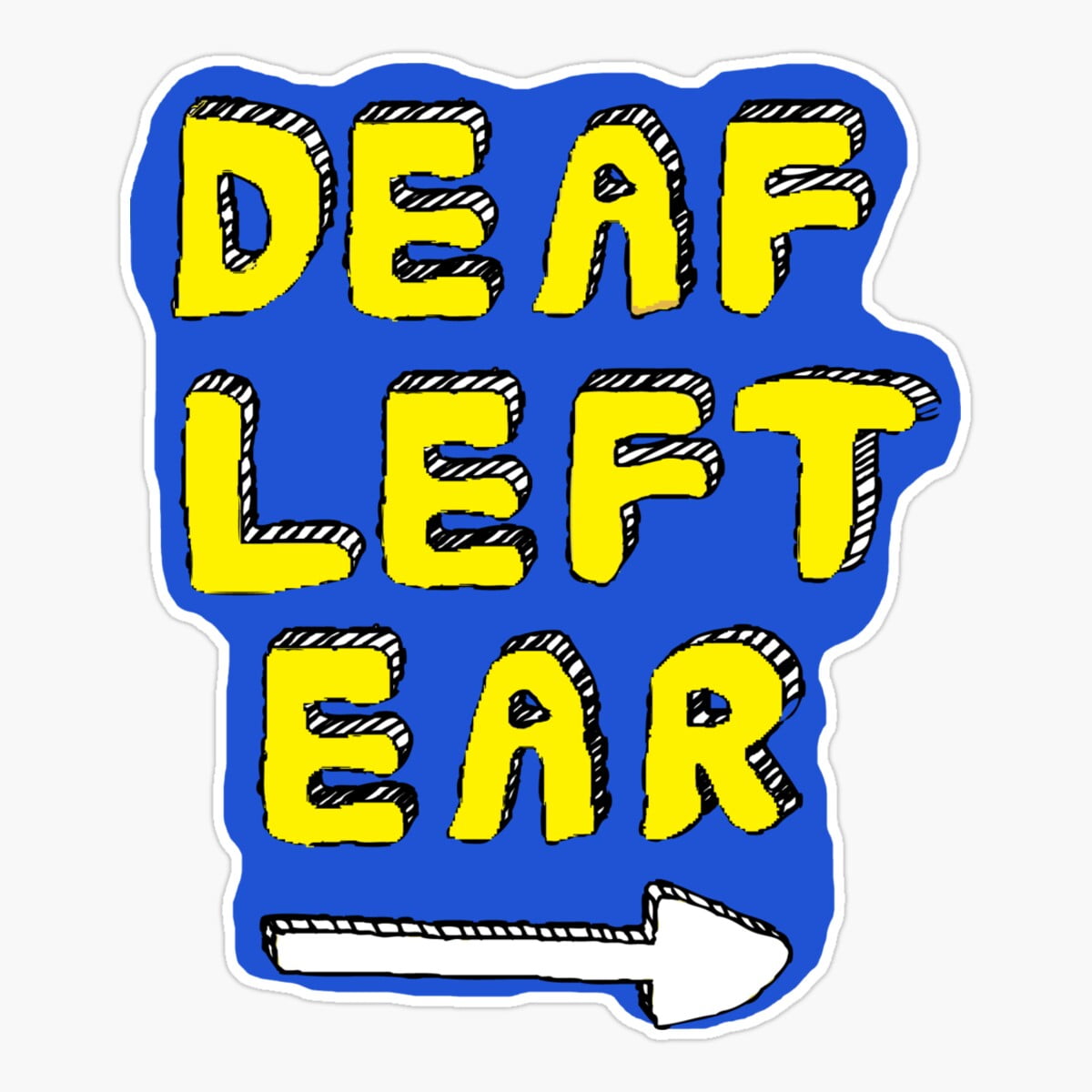 Maneki Deaf Left Ear Hard Of Hearing Deafness One Side Er, Phone Decal ...