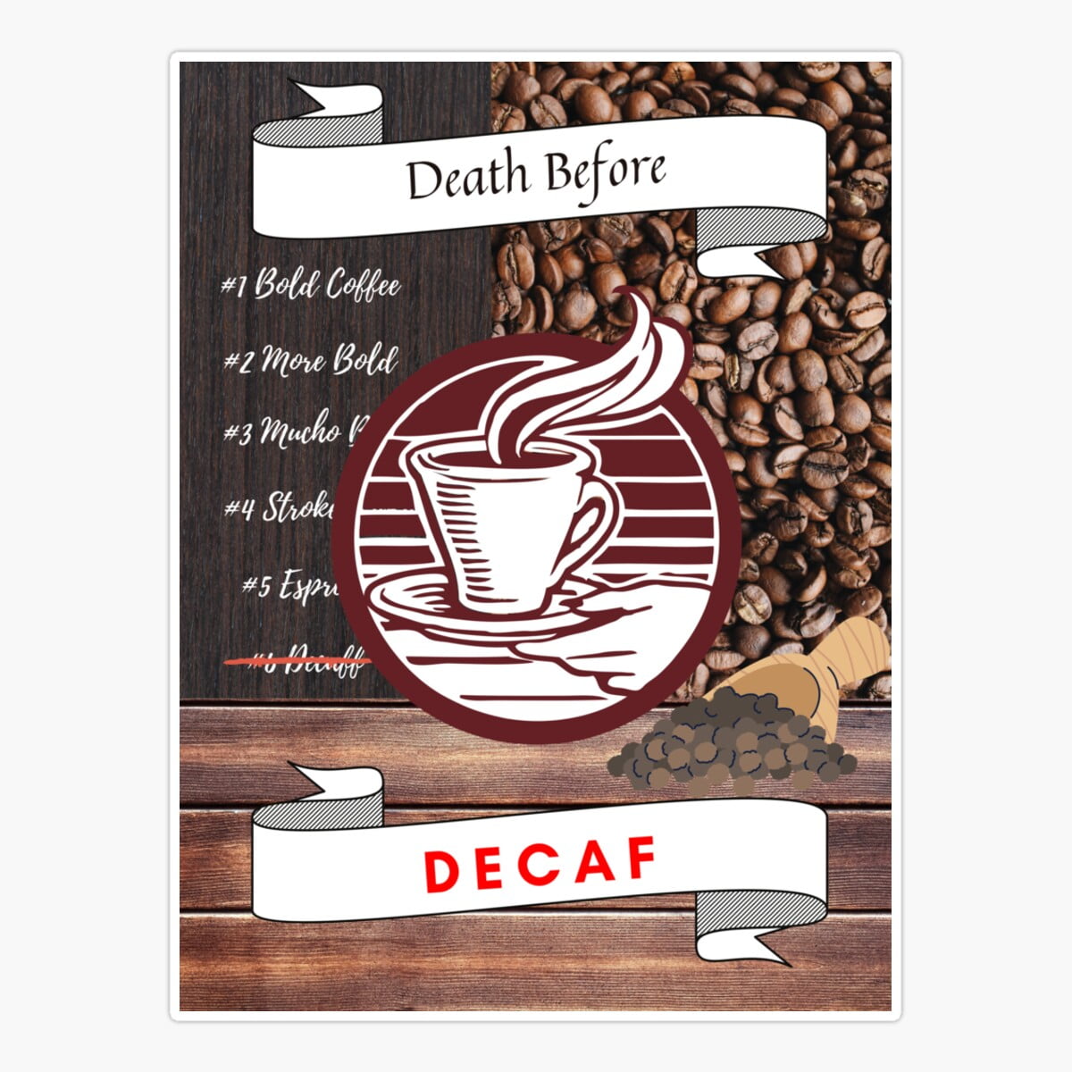 Maneki Death Beore Deca Sticker, Phone Decal Water Bottle Stickers Car ...