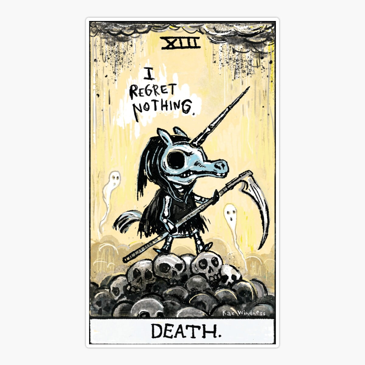 Maneki Death. Rom The Stabby Unicorn Tarot Collection Er, Phone Decal ...