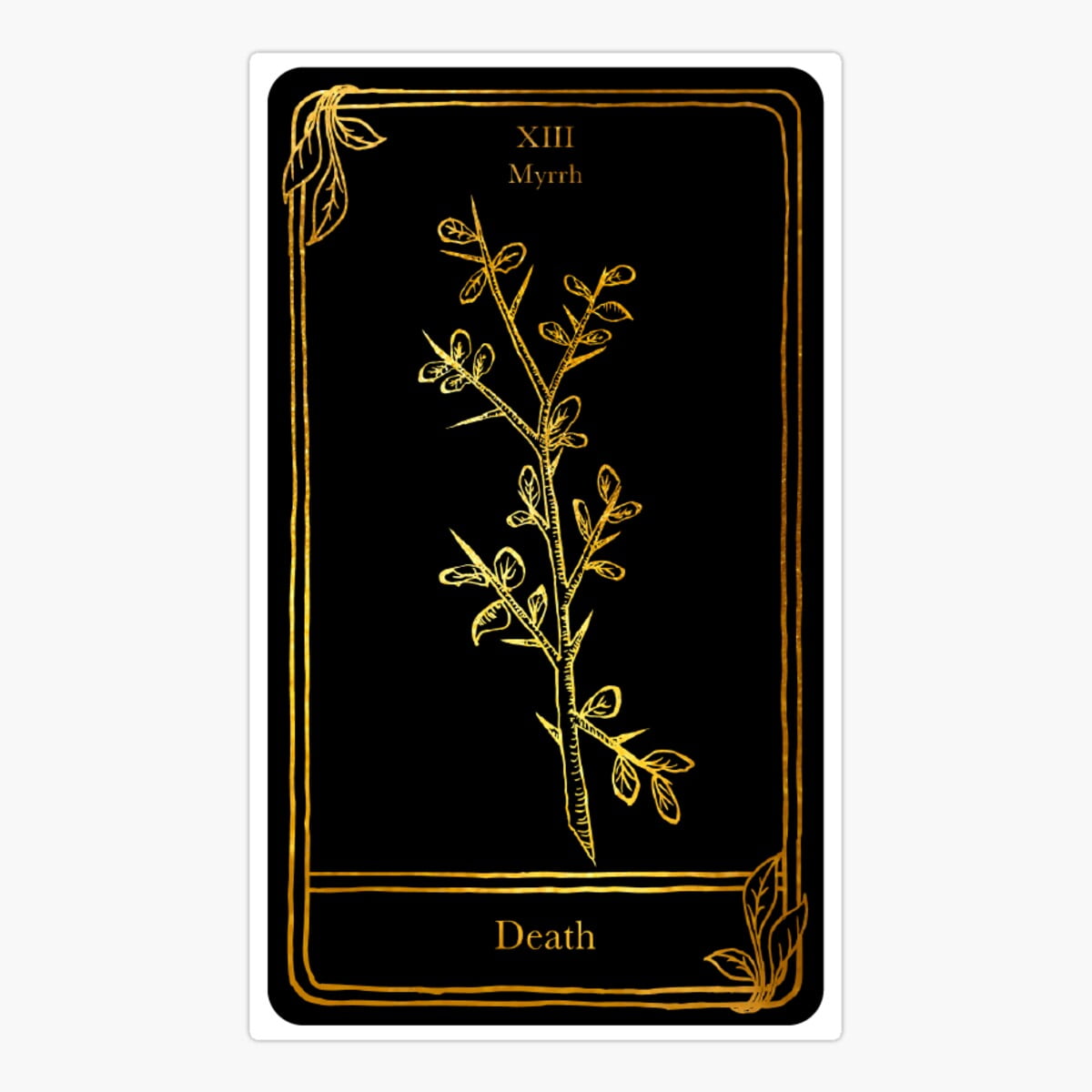 Maneki The Death Tarot Card Er | Myrrh, Botanical, Plant, Seedling Deck ...