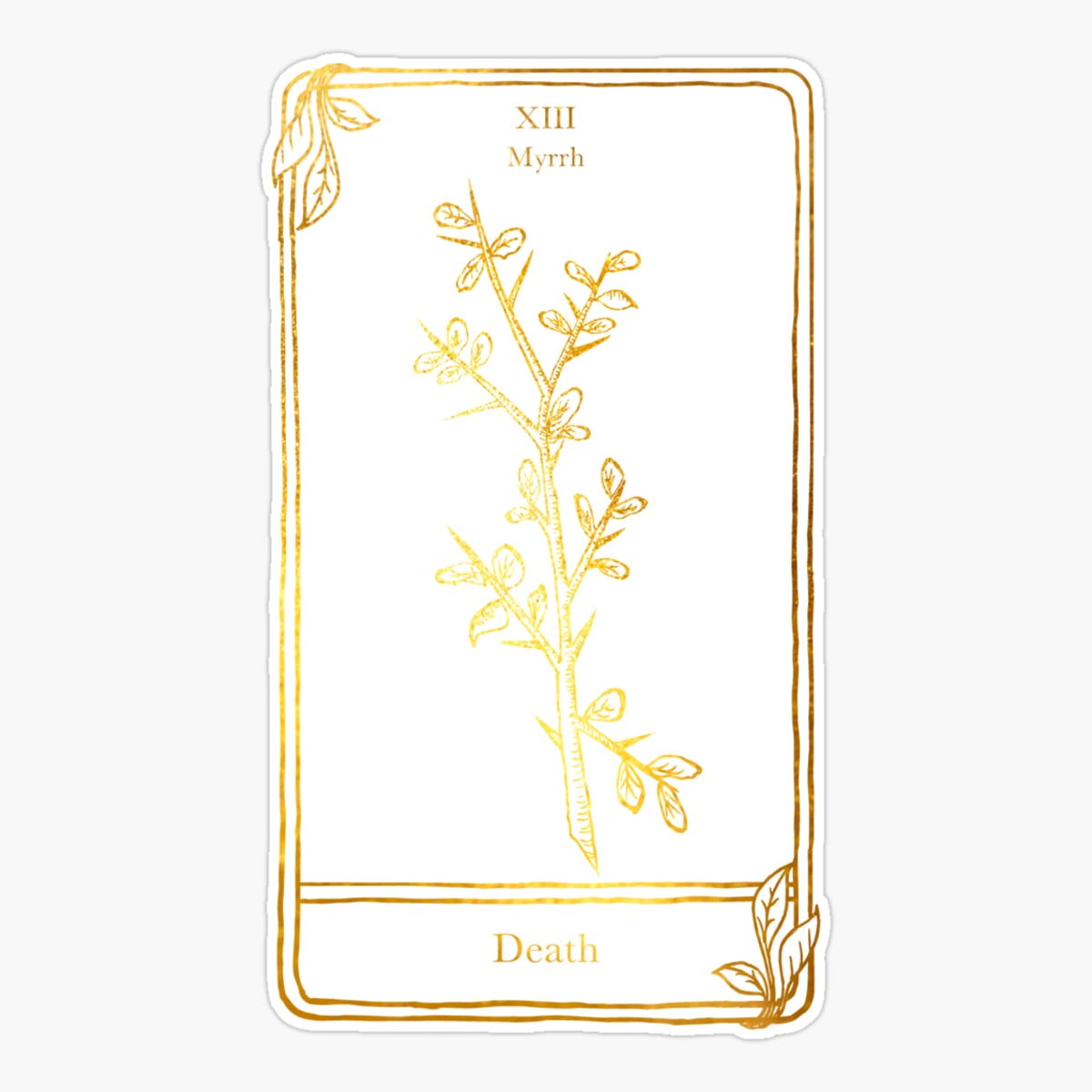 Maneki The Death Tarot Card Er | Myrrh, Botanical, Plant, Seedling Deck ...