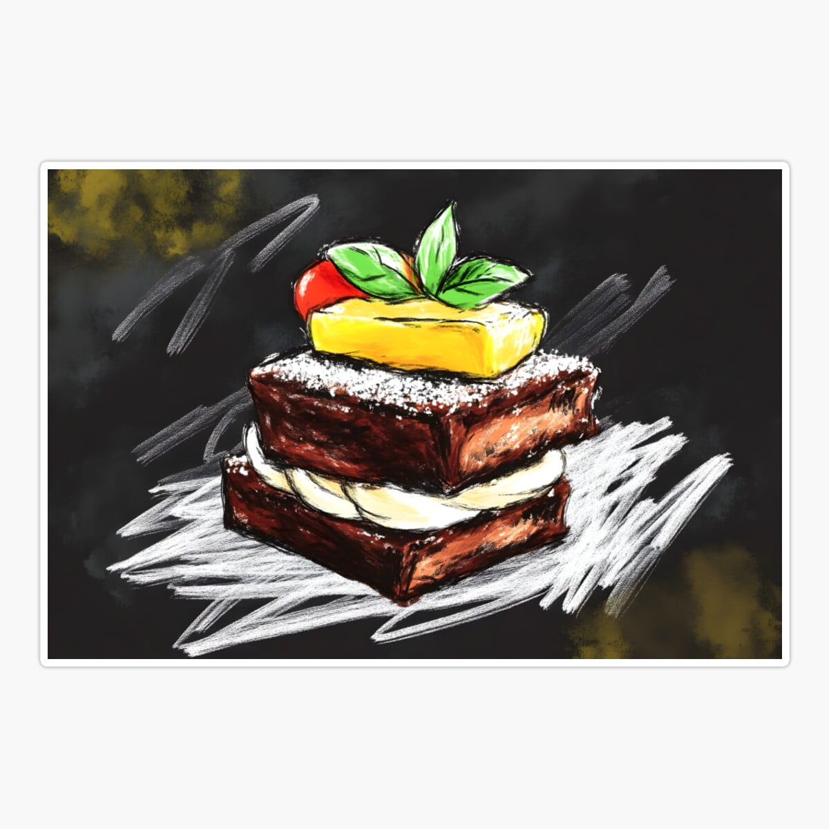 Maneki Decadent Brownie Layers - Chocolate Dessert With Cream, Ruit ...