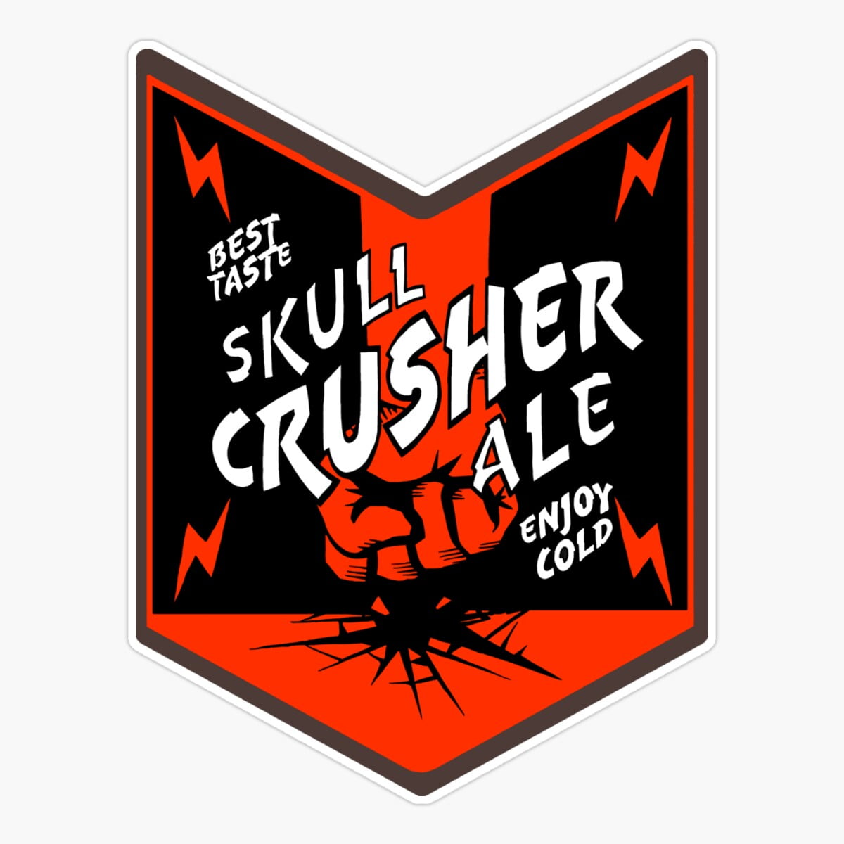 Maneki Deep Rock Galactic - Skull Crusher Ale Beer Logo Er, Phone Decal ...