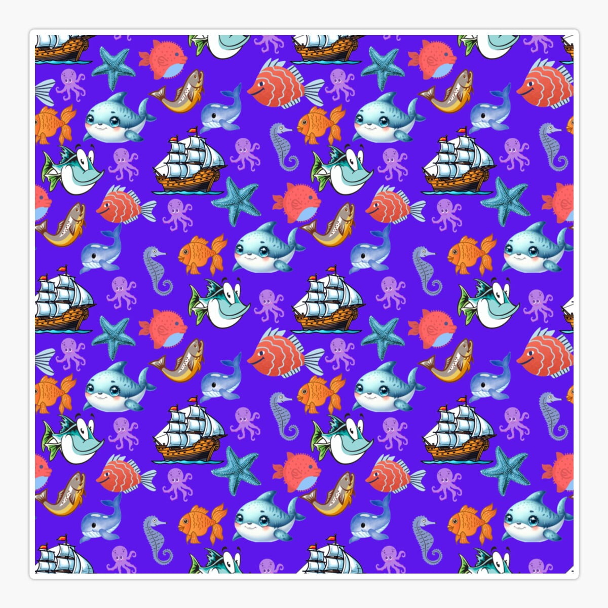 Maneki Deep Sea Dwellers: A Vibrant Pattern Showcasing A Diverse Array ...