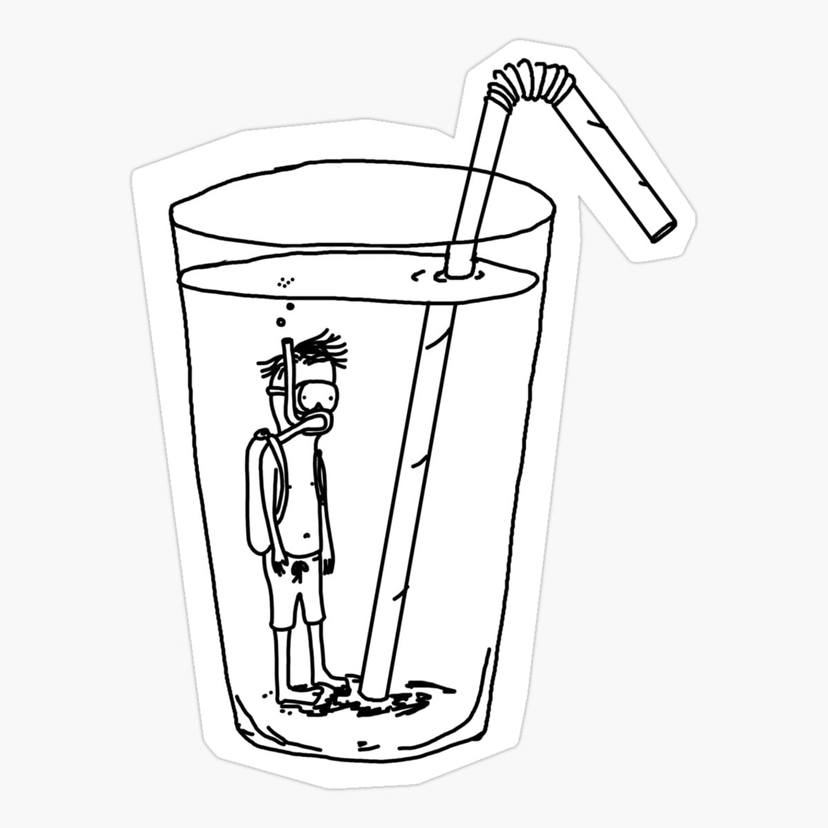 Maneki Deep Sea Exploration Sticker, Phone Decal Water Bottle Stickers ...