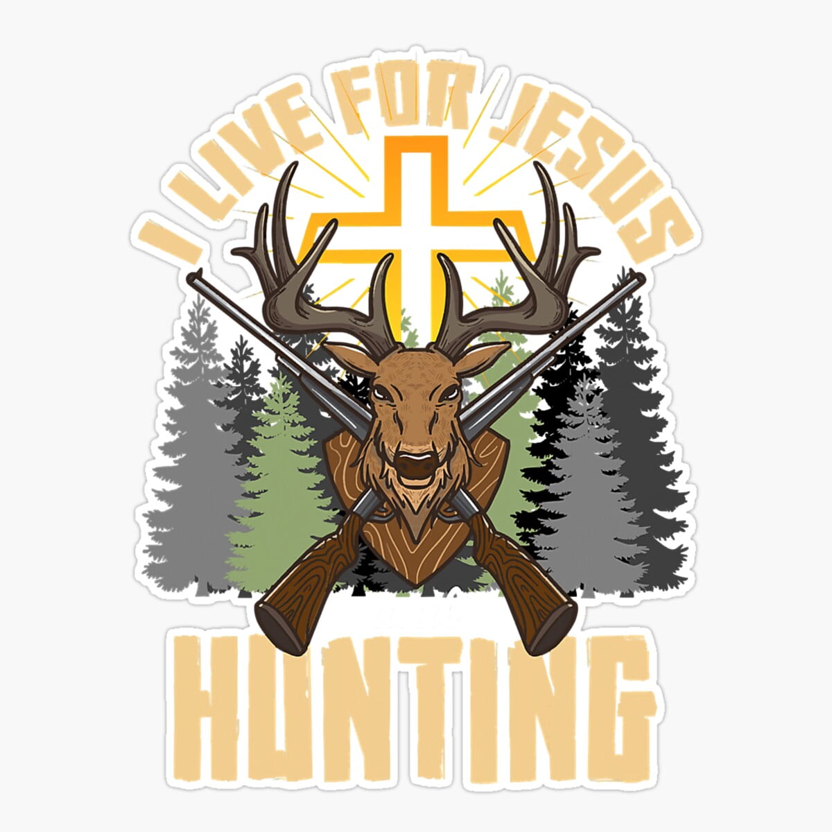 Maneki Deer Hunting Stag Hunter Buck Er, Phone Decal Water Bottle ...