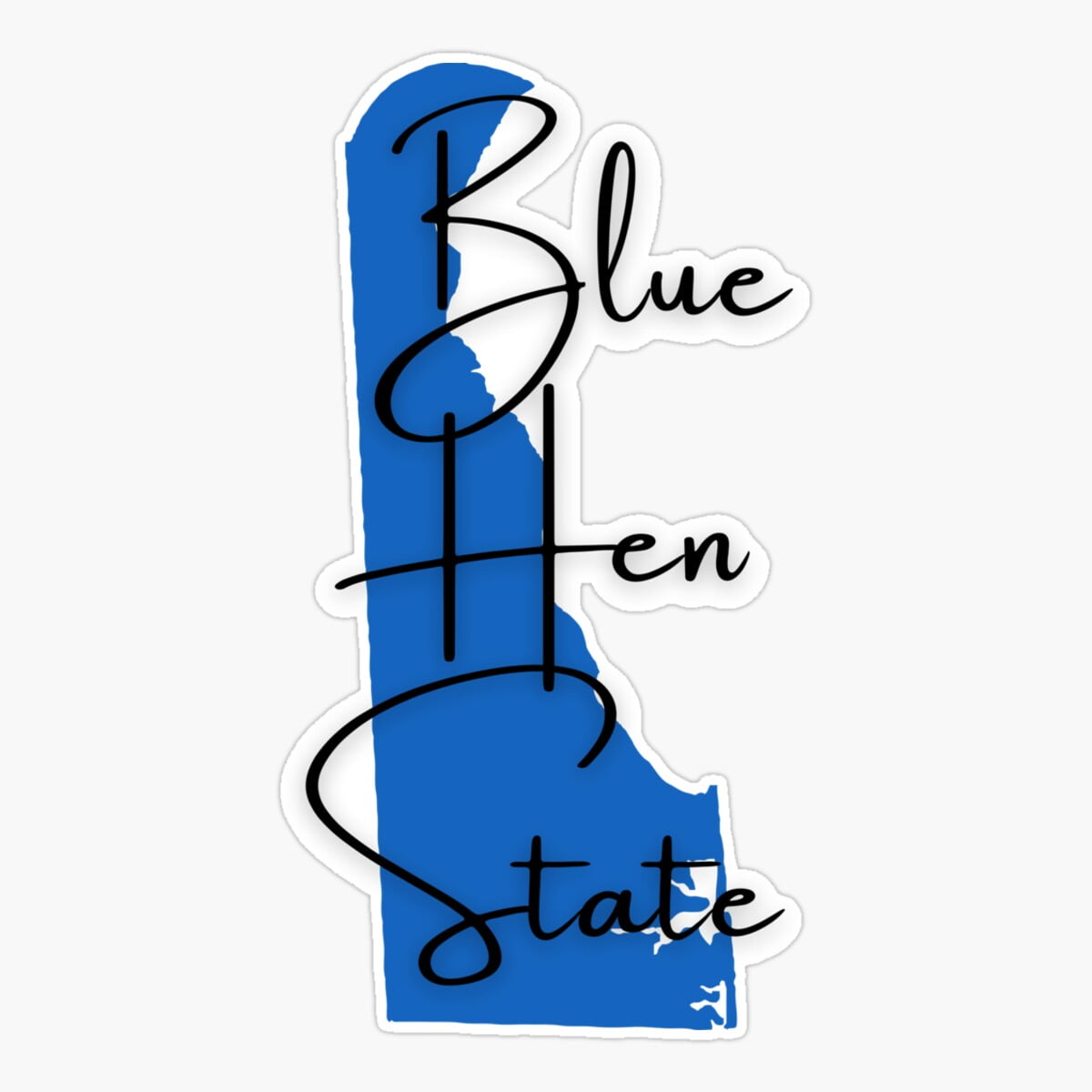 Maneki Delaware | The Blue Hen State | State Nicknames Series Sticker ...