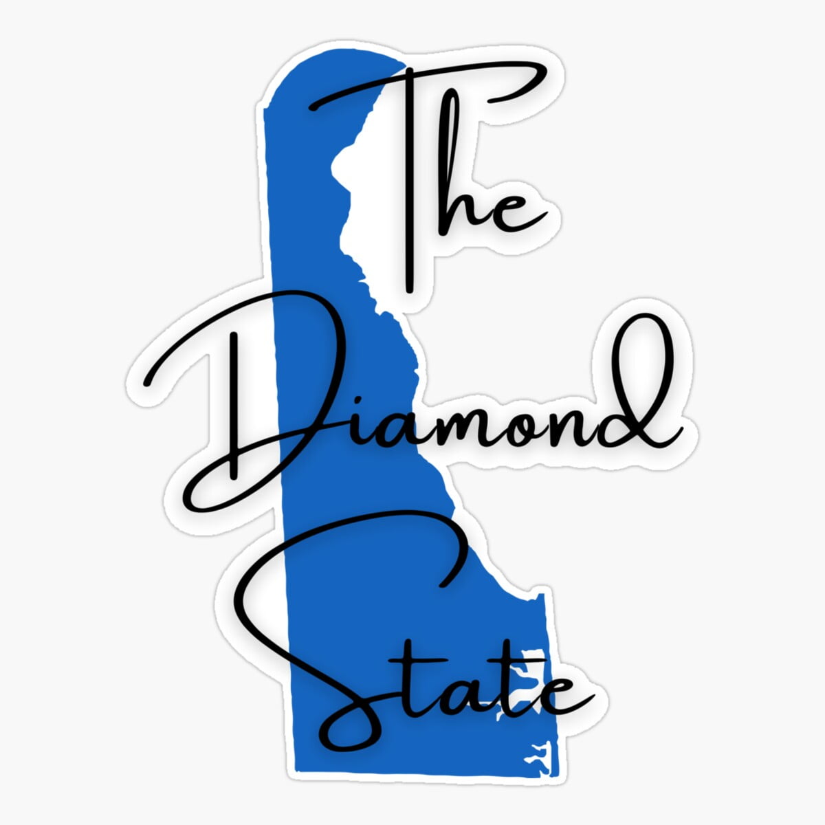Maneki Delaware | The Diamond State | State Nicknames Series Sticker ...