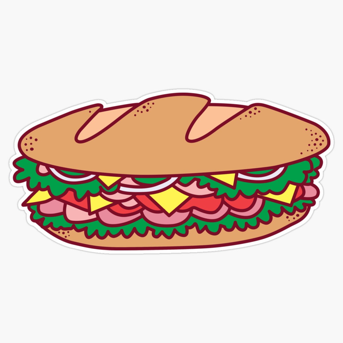 Maneki Deli Sandwich Er Er, Phone Decal Water Bottle Stickers Car ...