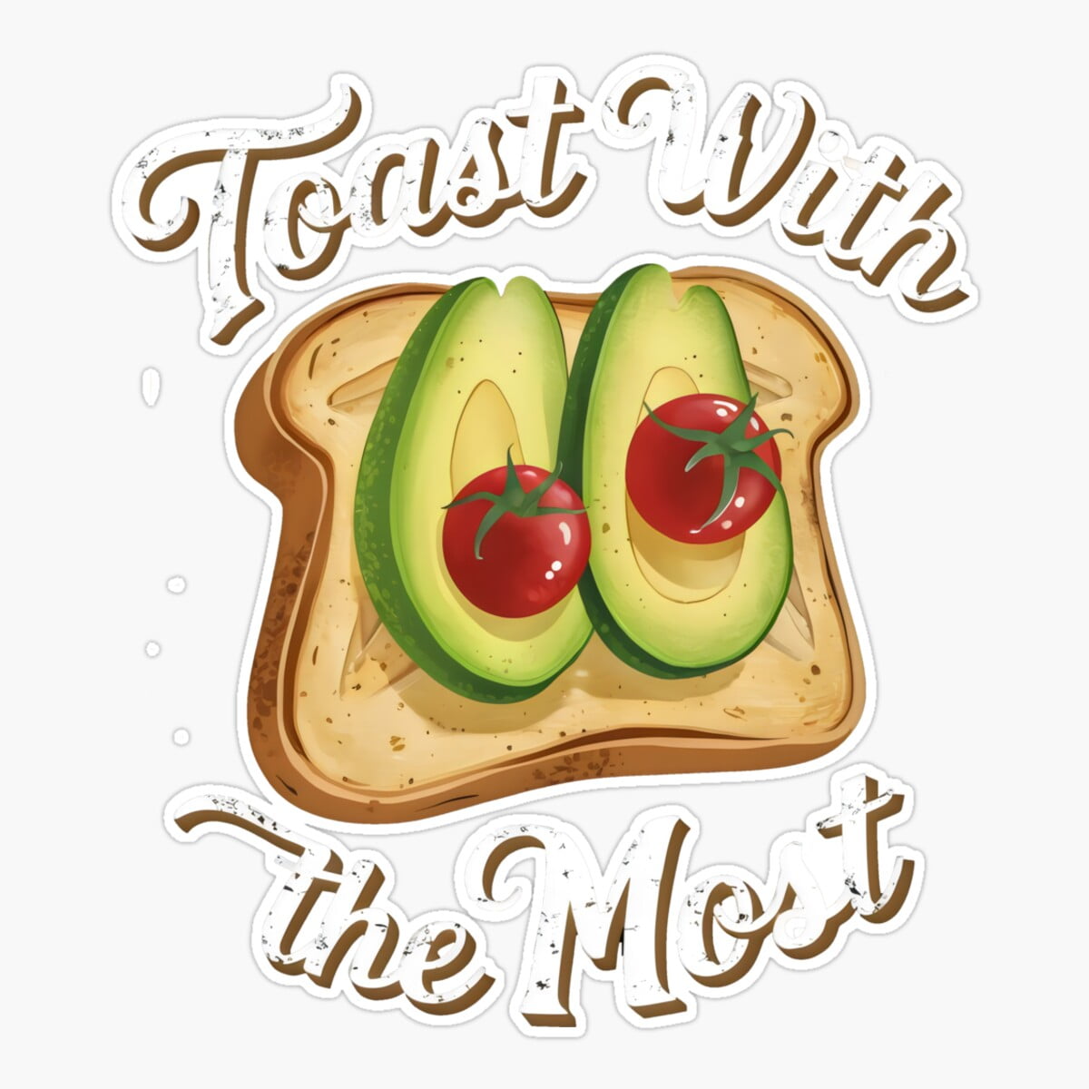 Maneki Delicious Avocado Toast Retro Type - Toast With The Most Sticker ...