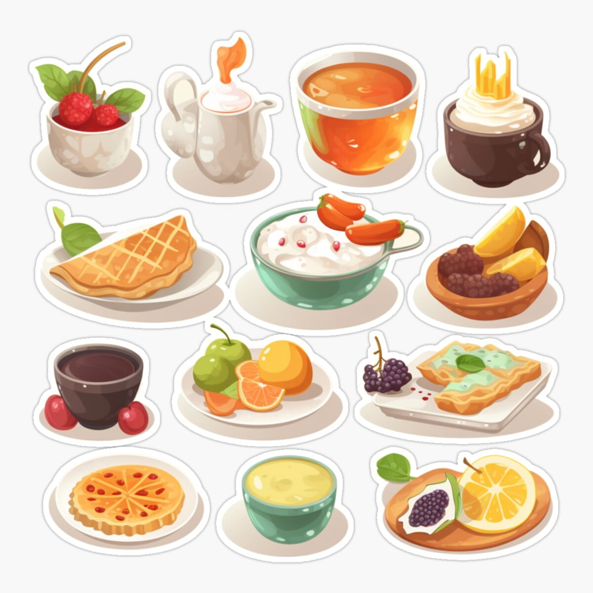 Maneki Delicious Dessert Sticker, Phone Decal Water Bottle Stickers Car ...