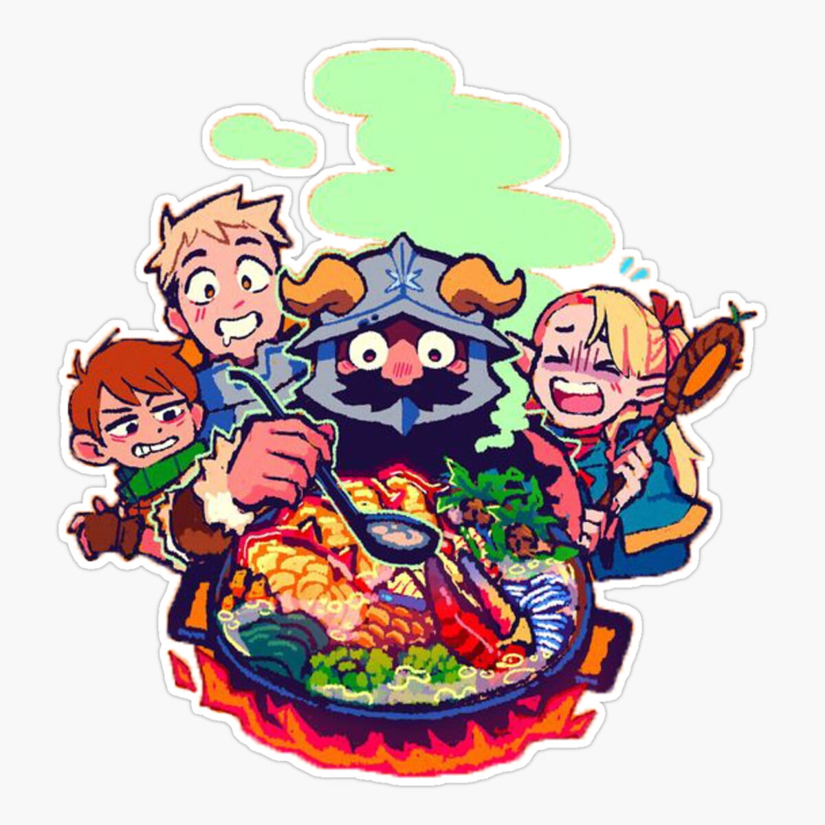 Maneki Delicious Recipes Getting Cooked Sticker, Phone Decal Water ...