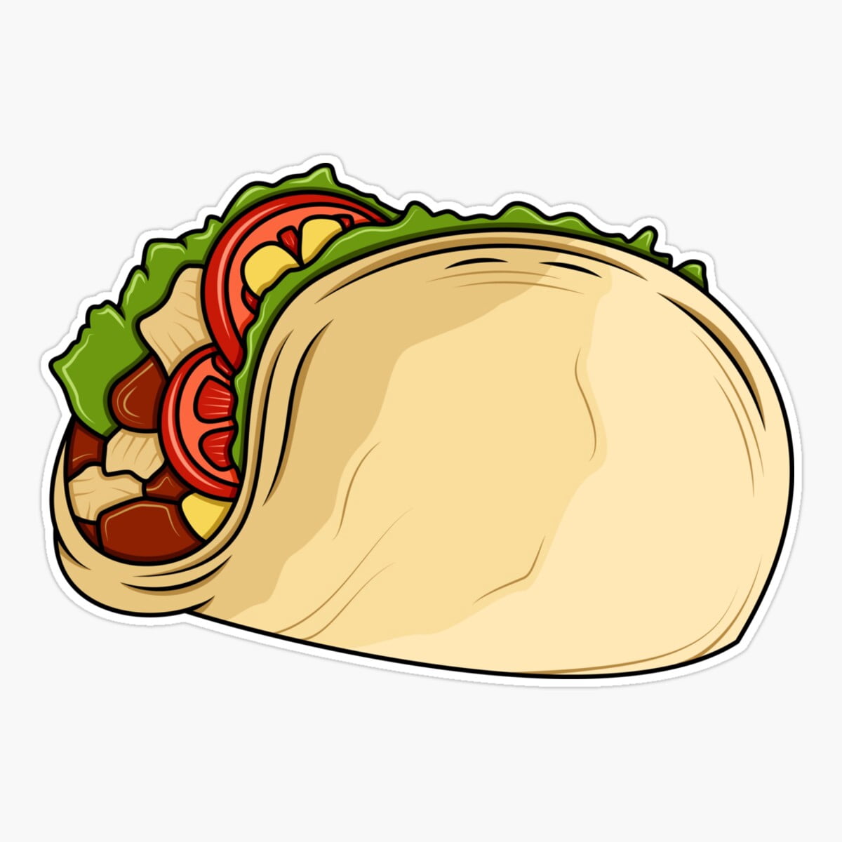 Maneki Delicious Taco! Sticker, Phone Decal Water Bottle Stickers Car ...