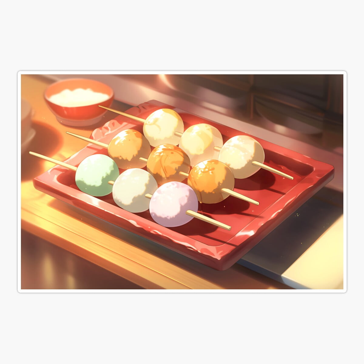 Maneki Delicous Japanese Ood Dango - Anime Wallpaper Sticker, Phone ...