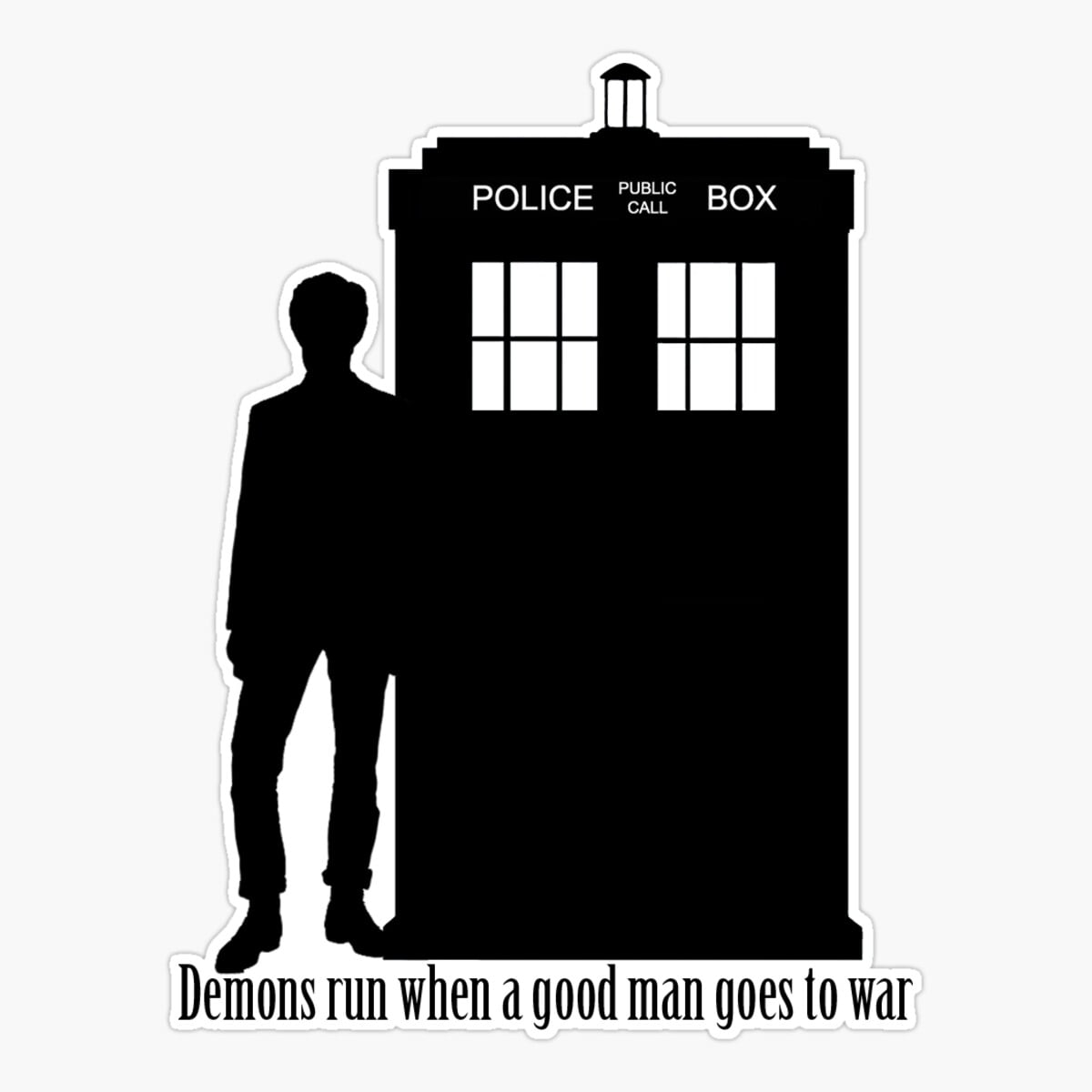 Maneki Demons Run When A Good Man Goes To War Er, Phone Decal Water ...