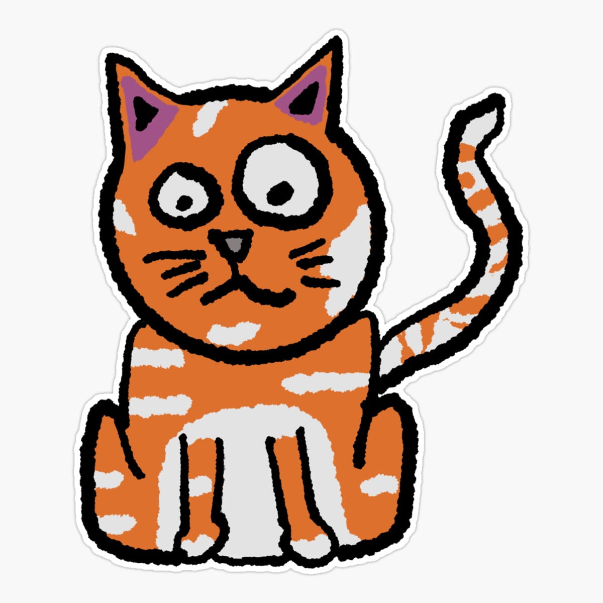 Maneki Derp Cat Sticker, Phone Decal Water Bottle Stickers Car Decals ...