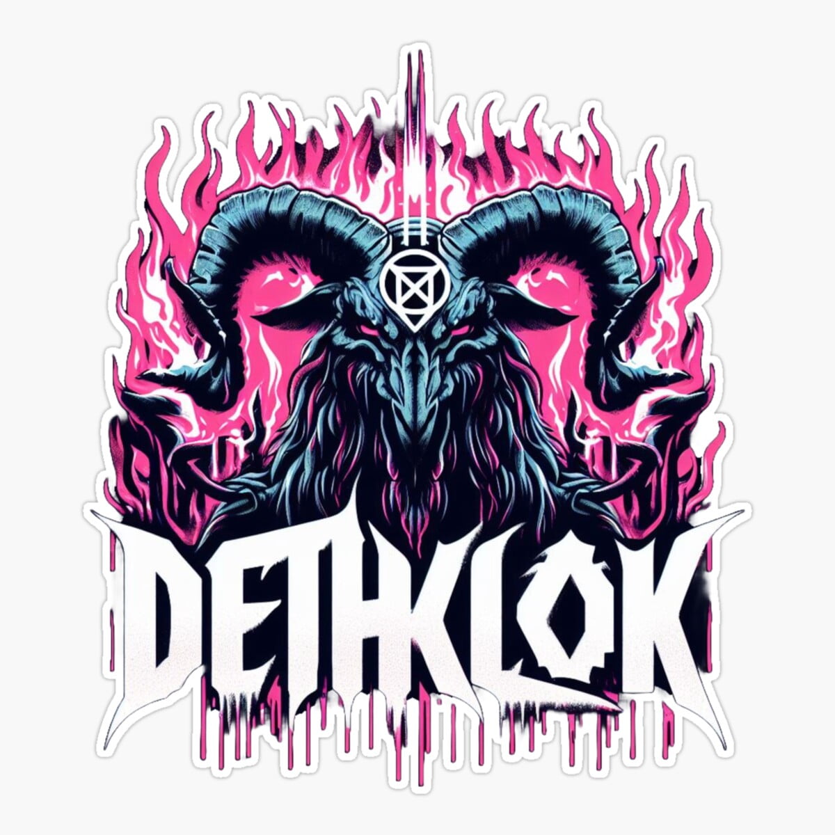 Maneki Dethklok The Purple Lucier Goat Er, Phone Decal Water Bottle Stickers Car Decals, Funny ...