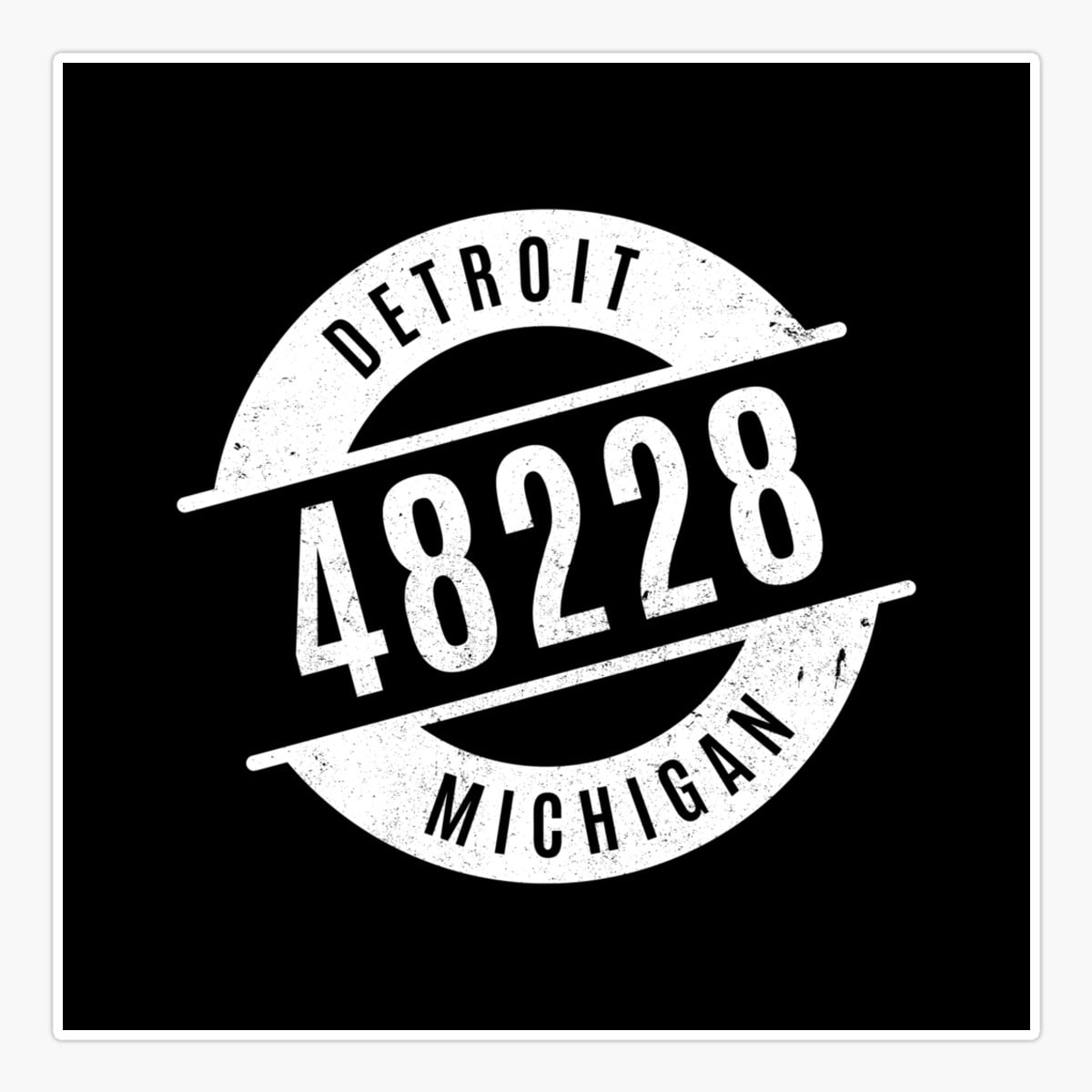 Maneki Detroit Michigan 48228 Zip Code Sticker, Phone Decal Water ...