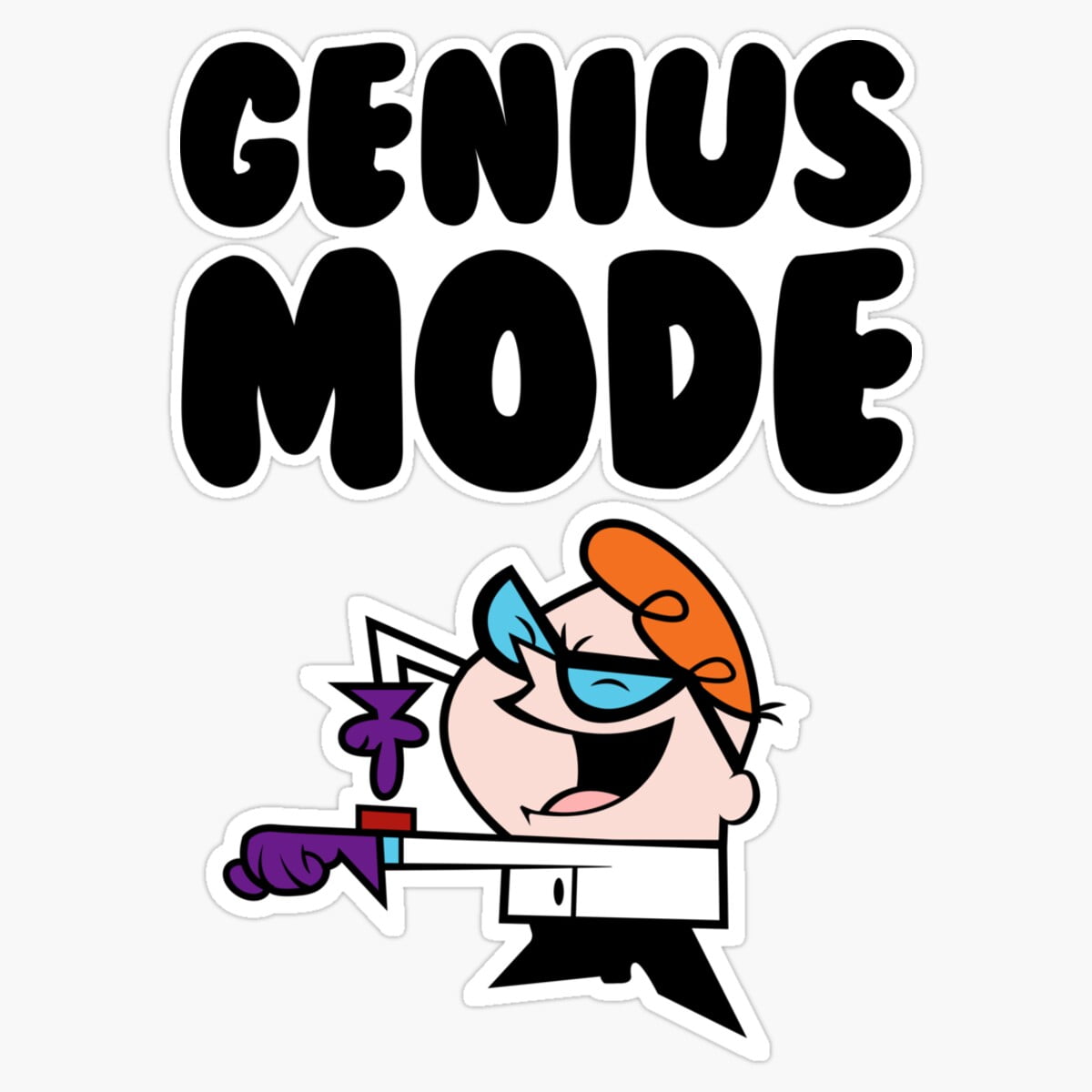 Maneki Dexter'S Laboratory - Genius Mode Er, Phone Decal Water Bottle Stickers Car Decals, Funny ...