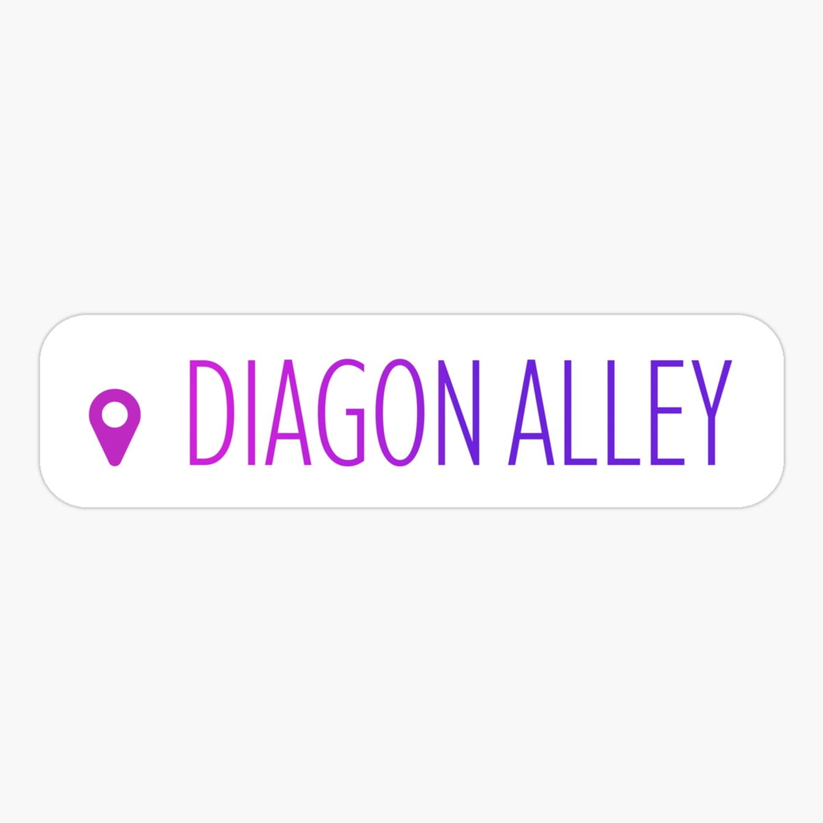 Maneki Diagon Alley Location Sticker, Phone Decal Water Bottle Stickers ...