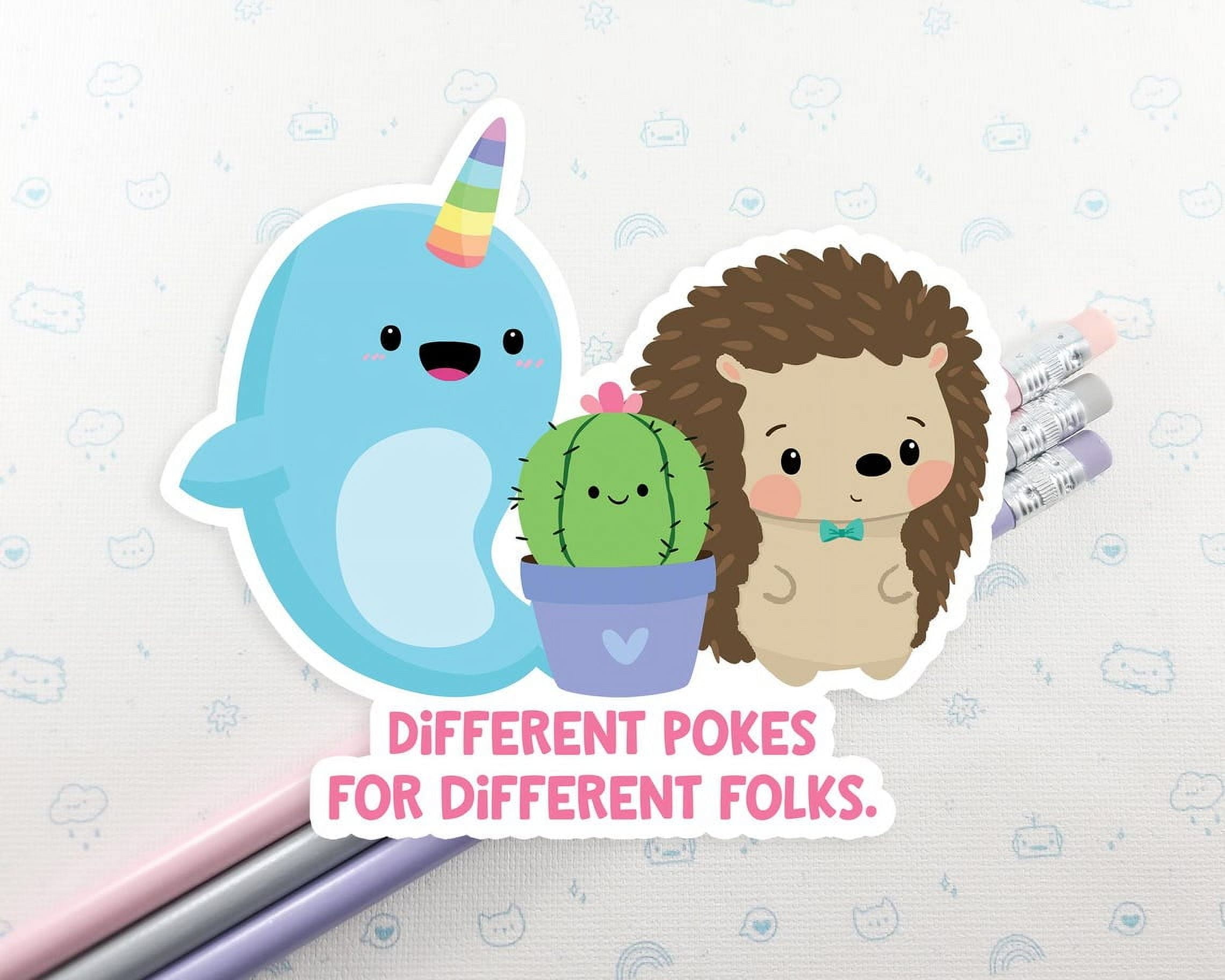 Maneki Different Pokes Er, Vinyl Ers, Laptop Decal, Narwhal Er, Cactus ...