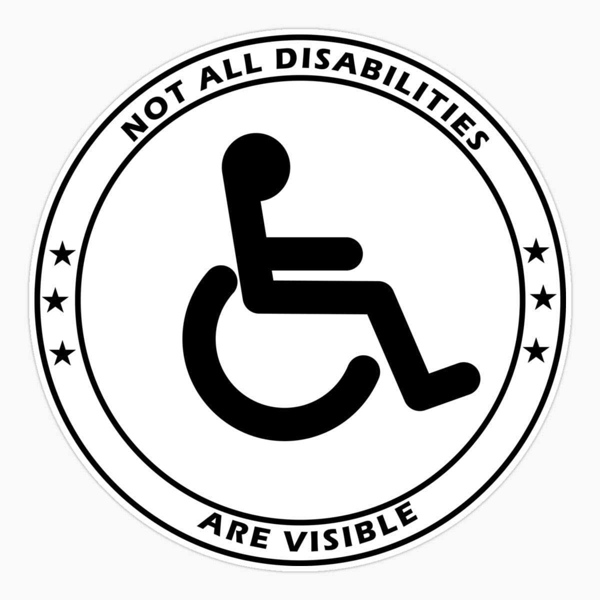 Maneki Not All Disabilities Are Visible Car Er Decal Window Disabled ...