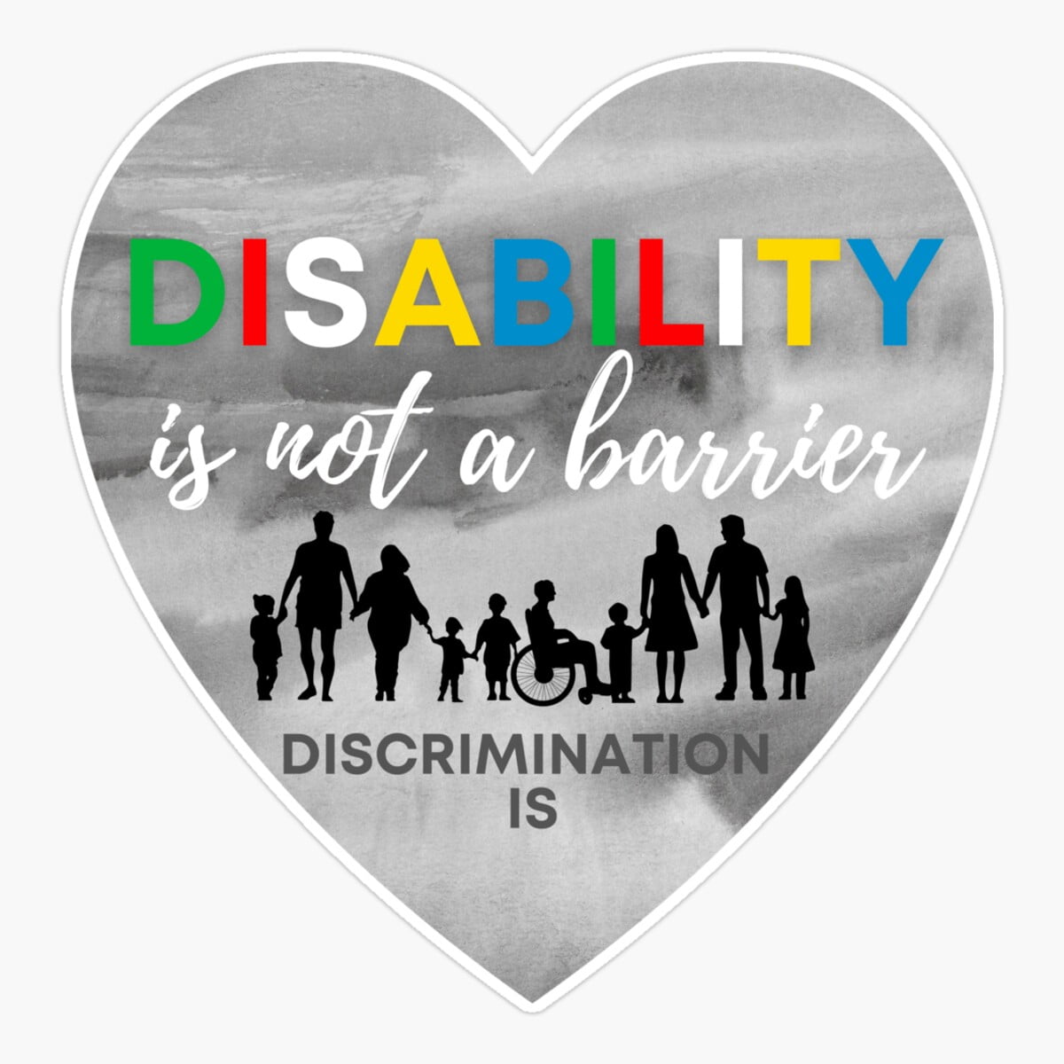 Maneki Disability Is Not A Barrier Er, Phone Decal Water Bottle ...