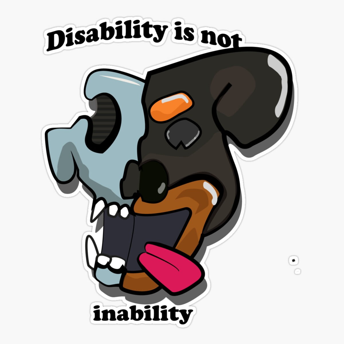 Maneki Disability Is Not Inability Doge Er, Phone Decal Water Bottle ...